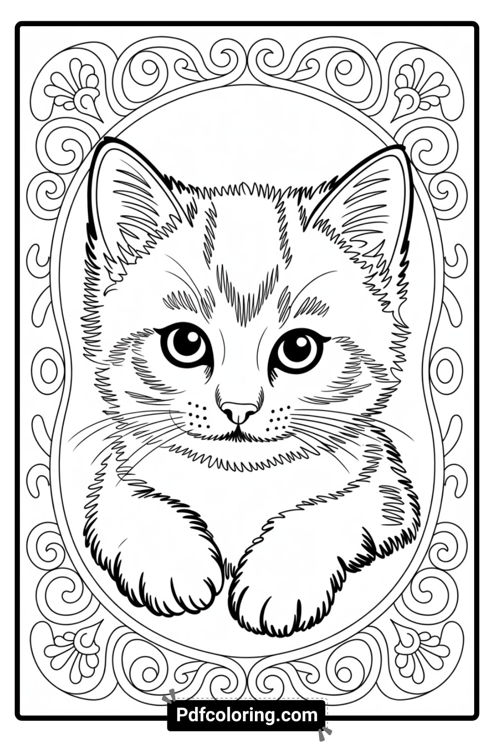 Kitten Coloring Pages: 50+ Free Printable Cat Coloring Sheet