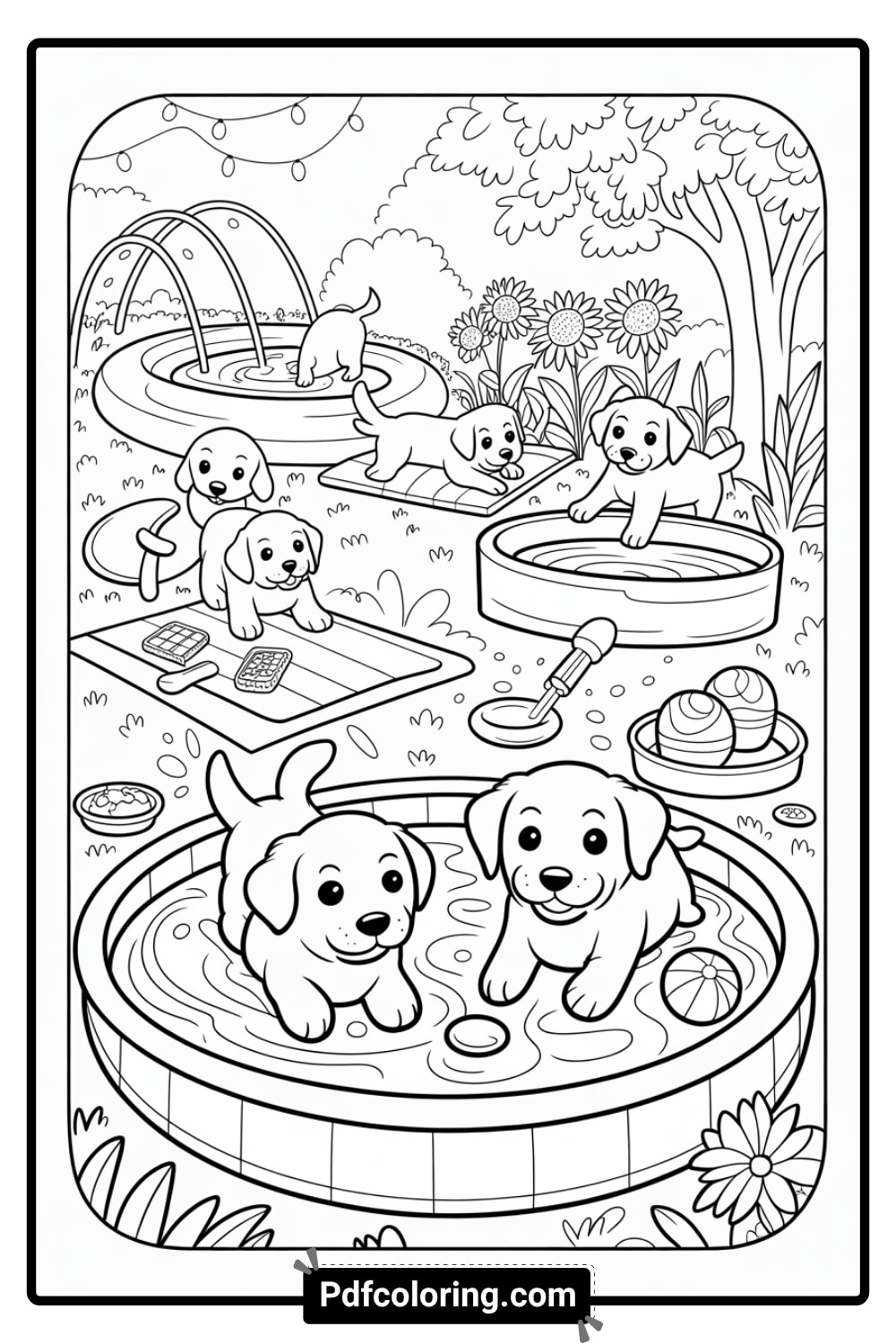 "25+ Free Puppy Dog Coloring Pages - Printable Sheets for Kids
