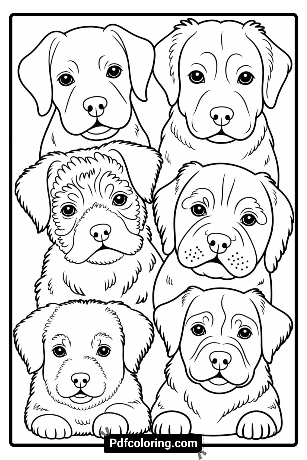 "25+ Free Puppy Dog Coloring Pages - Printable Sheets for Kids
